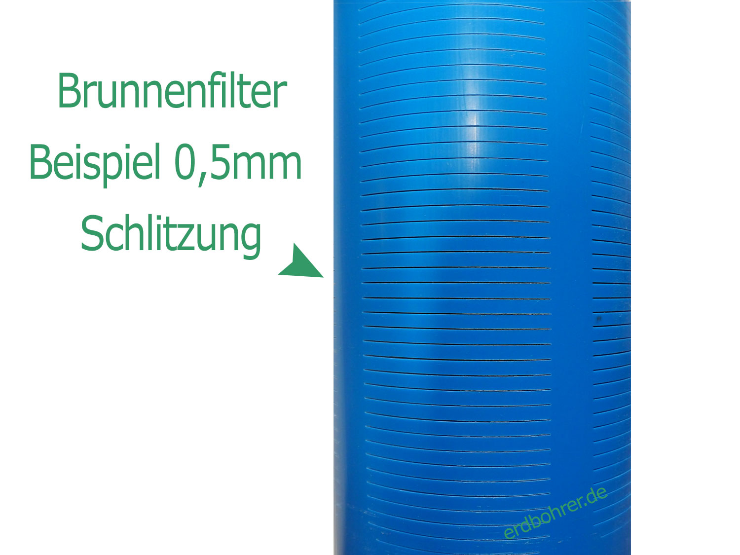 Brunnenfilter DN 125 5 TNA Gewinde Glattwandbrunnenrohr